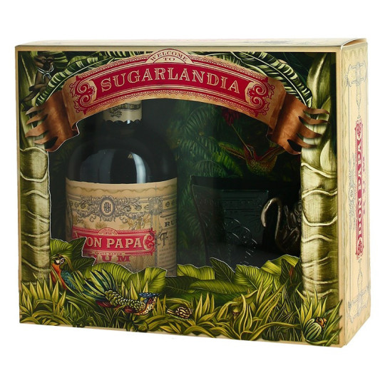 buy rum DON PAPA Gift Box SUGARLANDIA + 1 Glass